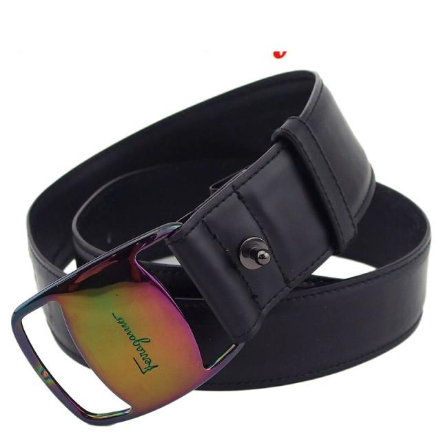 【BIGお買い物ラリー★30%OFFセール中】サルヴァトーレフェラガモ Salvatore Ferragamo ベルトヴァラ金具 ブラック×玉虫色 レディース 中古