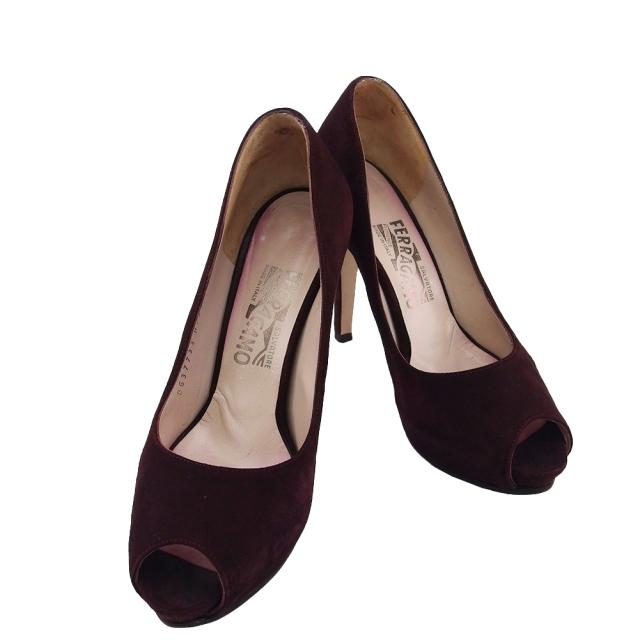 【BIGお買い物ラリー★30%OFFセール中】サルヴァトーレフェラガモ Salvatore Ferragamo パンプス ラスティレッド レディース 中古