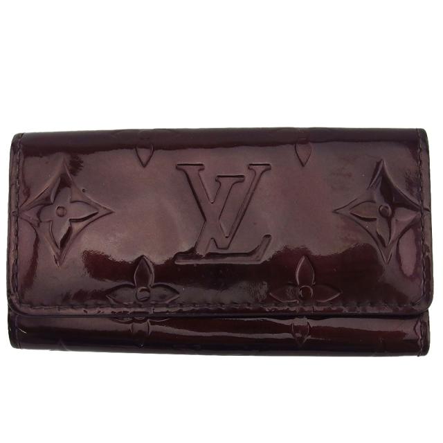 【BIGお買い物ラリー★30%OFFセール中】ルイ・ヴィトン LOUIS VUITTON キーケースヴェルニ ミュルティクレ4 アマラント レディース 中古