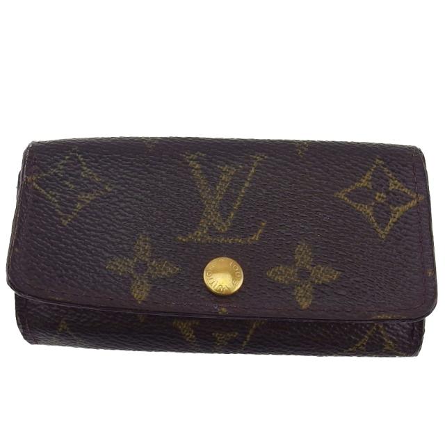 【BIGお買い物ラリー★30%OFFセール中】ルイ・ヴィトン LOUIS VUITTON キーケースモノグラム ミュルティクレ4 ブラウン×ベージュ レディース 中古