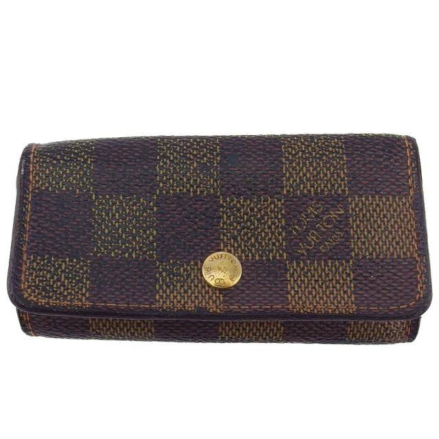 【X'masセール★30%OFF】ルイ・ヴィトン LOUIS VUITTON キーケースダミエ ミュルティクレ4 エベヌ レディース 中古