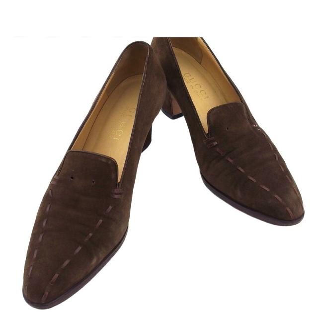 【BIGお買い物ラリー★30%OFFセール中】グッチ GUCCI パンプス モカ レディース 中古