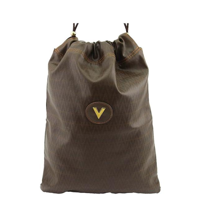 【X'masセール★30%OFF】マリオ・ヴァレンティノ MARIO VALENTINO ポーチVマーク ブラウン レディース 中古