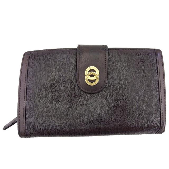 【BIGお買い物ラリー★30%OFFセール中】ブルガリ BVLGARI 長財布ドッピオトンド ブラウン グリーン レディース 中古