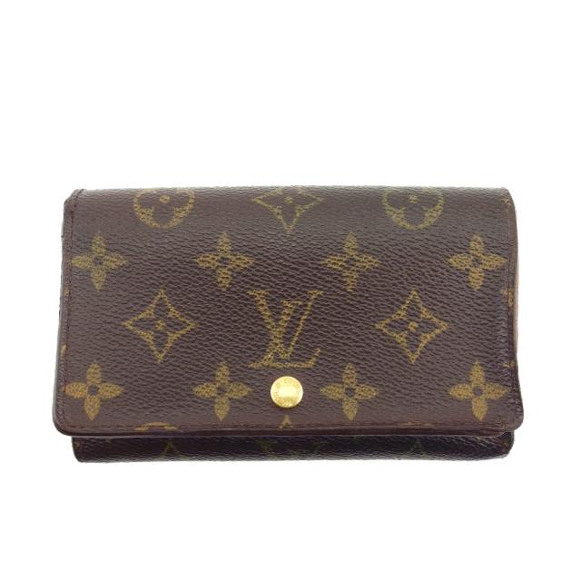 【X'masセール★30%OFF】ルイ・ヴィトン LOUIS VUITTON 長財布モノグラム ポルトモネビエトレゾール ブラウン ベージュ レディース 中古