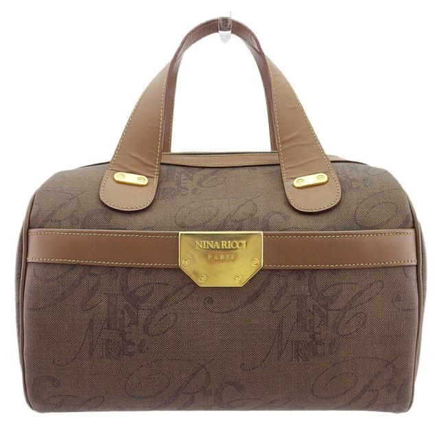 【BIGお買い物ラリー★30%OFFセール中】ニナリッチ NINA RICCI ハンドバッグ ライトブラウン　ブラウン レディース 中古