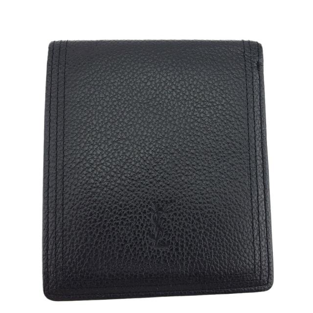 【BIGお買い物ラリー★30%OFFセール中】サンローラン SAINT LAURENT 札入れYSLロゴ ブラック レディース 中古