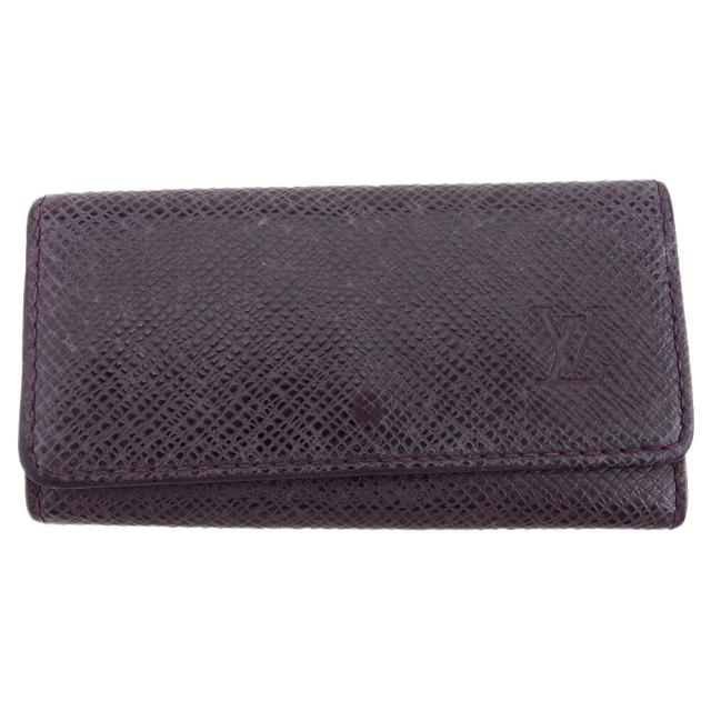 【BIGお買い物ラリー★30%OFFセール中】ルイ・ヴィトン LOUIS VUITTON キーケースタイガ ミュルティクレ4 パープル ブラウン レディース 中古