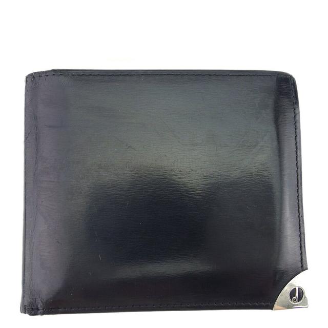 【BIGお買い物ラリー★30%OFFセール中】ダンヒル Dunhill 二つ折り財布ロンドンスタイル ブラック レディース 中古
