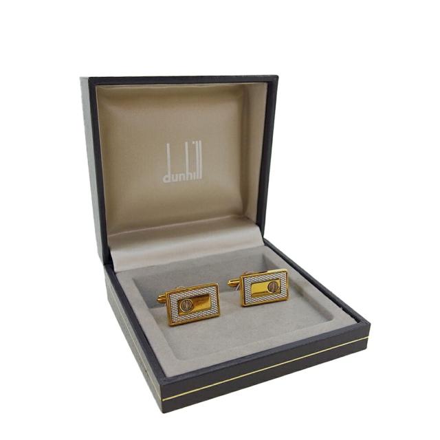 【BIGお買い物ラリー★30%OFFセール中】ダンヒル Dunhill カフス ゴールド×シルバー レディース 中古