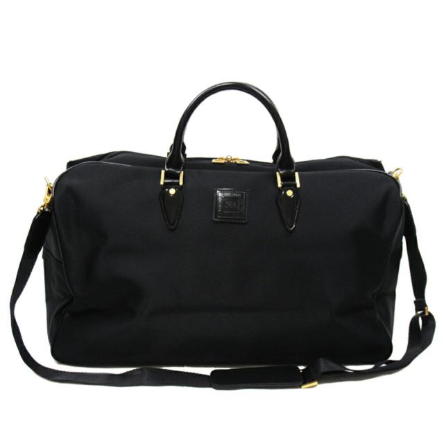 【X'masセール★30%OFF】ニナリッチ NINA RICCI ボストンバッグロゴ 2WAYショルダー ブラック ゴールド レディース 中古