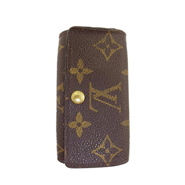 【BIGお買い物ラリー★30%OFFセール中】ルイ・ヴィトン LOUIS VUITTON キーケースモノグラム ミュルティクレ4 ブラウン×ベージュ×ゴールド レディース 中古