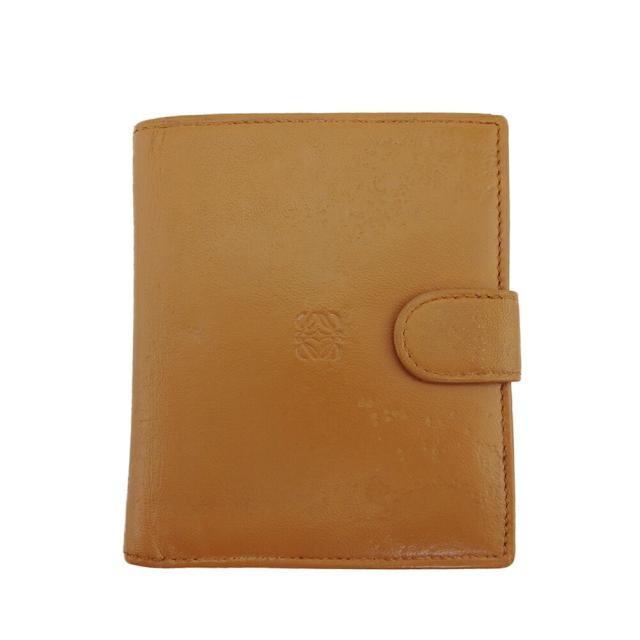 【X'masセール★30%OFF】ロエベ LOEWE 二つ折り財布 ライトキャメル レディース 中古