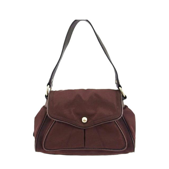 【BIGお買い物ラリー★30%OFFセール中】セリーヌ CELINE ハンドバッグトリオンフ ボタン ブラウン レディース 中古