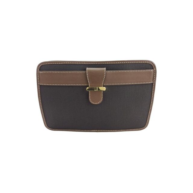 【BIGお買い物ラリー★30%OFFセール中】ダンヒル Dunhill クラッチバッグ ダークブラウン レディース 中古