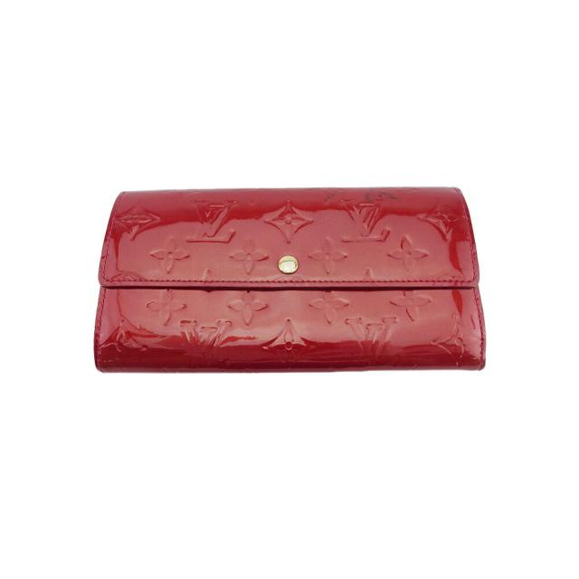 【BIGお買い物ラリー★30%OFFセール中】ルイ・ヴィトン LOUIS VUITTON 長財布モノグラム・ヴェルニ ポルトフォイユサラ ポムダムール レディース 中古