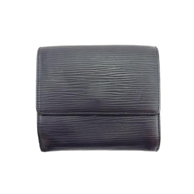 【BIGお買い物ラリー★30%OFFセール中】ルイ・ヴィトン LOUIS VUITTON 二つ折り財布エピ ポルトモネビエカルトクレディ ブラック レディース 中古