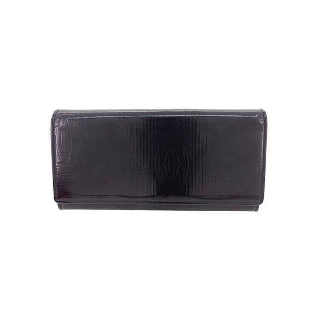 【BIGお買い物ラリー★30%OFFセール中】カルティエ CARTIER 長財布ハッピーバースデー ブラック シルバー レディース 中古