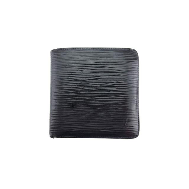 【BIGお買い物ラリー★30%OFFセール中】ルイ・ヴィトン LOUIS VUITTON 二つ折り財布 エピ ブラック メンズ 中古
