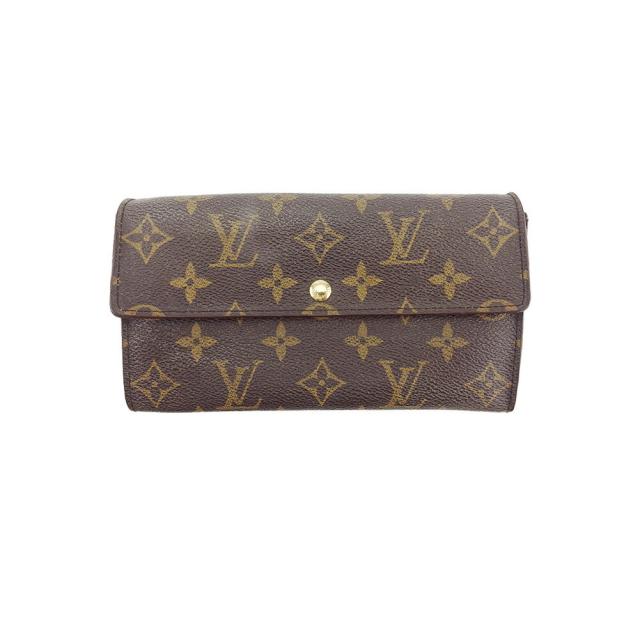 【BIGお買い物ラリー★30%OFFセール中】ルイ・ヴィトン LOUIS VUITTON 長財布モノグラム ポシェット・ポルト モネ クレディ ブラウン レディース 中古