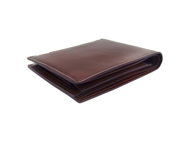 【BIGお買い物ラリー★30%OFFセール中】サルヴァトーレフェラガモ Salvatore Ferragamo 二つ折り財布 ダークブラウン シルバー メンズ 中古