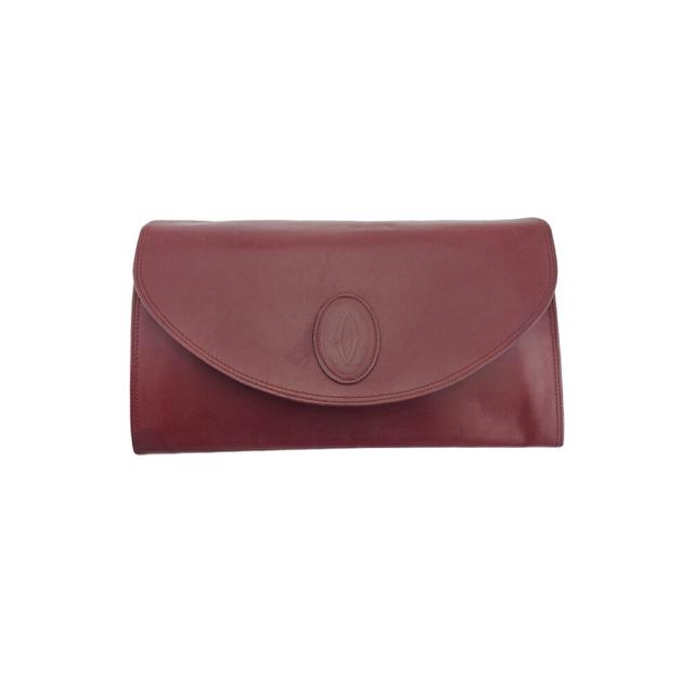 【BIGお買い物ラリー★30%OFFセール中】カルティエ CARTIER クラッチバッグ マストライン ボルドー レディース 中古