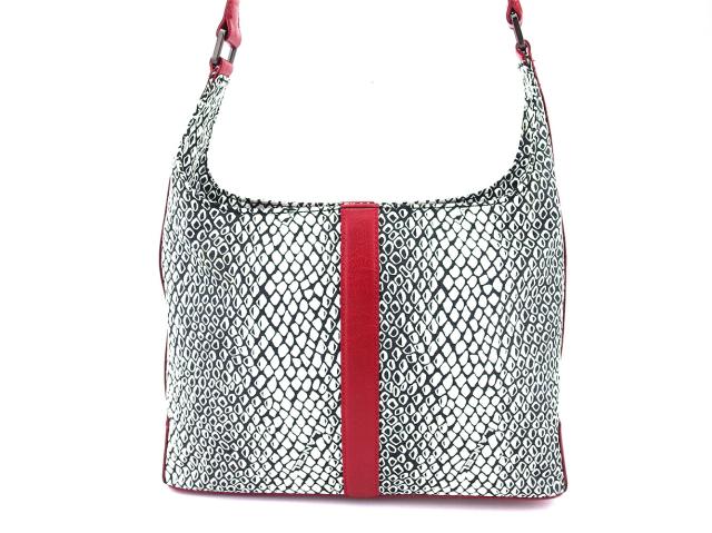 【BIGお買い物ラリー★30%OFFセール中】ランセル LANCEL ショルダーバッグ ブラック  ホワイト 白 レッド レディース 中古