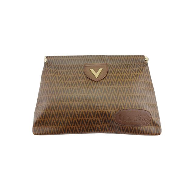 【X'masセール★30%OFF】マリオ・ヴァレンティノ MARIO VALENTINO クラッチバッグ ブラウン レディース 中古