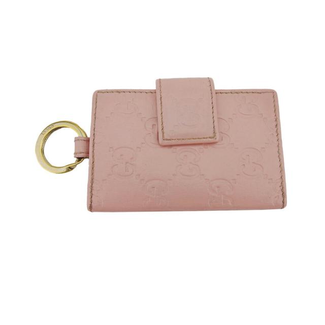 【BIGお買い物ラリー★30%OFFセール中】グッチ GUCCI キーケースグッチシマ ピンク ゴールド レディース 中古