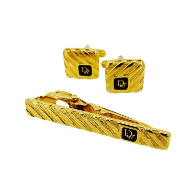 【X'masセール★30%OFF】クリスチャンディオール Christian Dior カフス ゴールド　ブラック「 レディース 中古