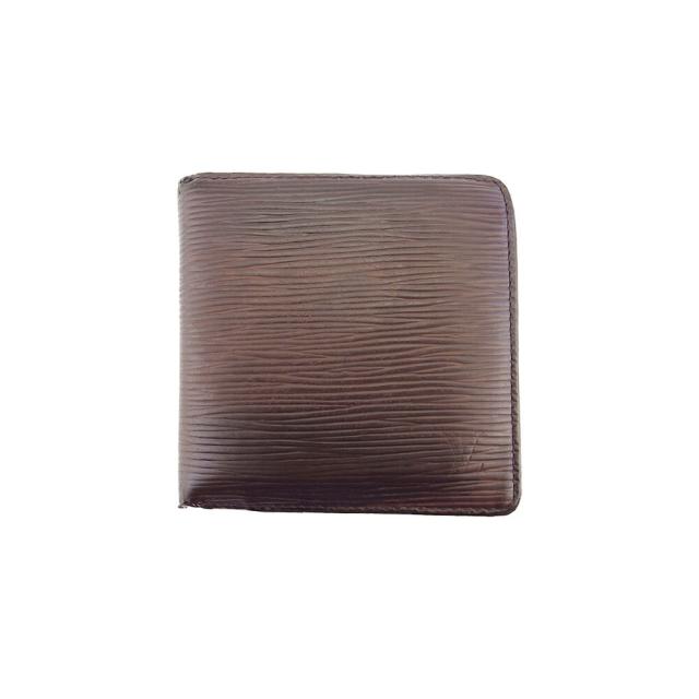 【BIGお買い物ラリー★30%OFFセール中】ルイ・ヴィトン LOUIS VUITTON 二つ折り財布エピ ポルトビエカルトクレディモネ ブラウン レディース 中古