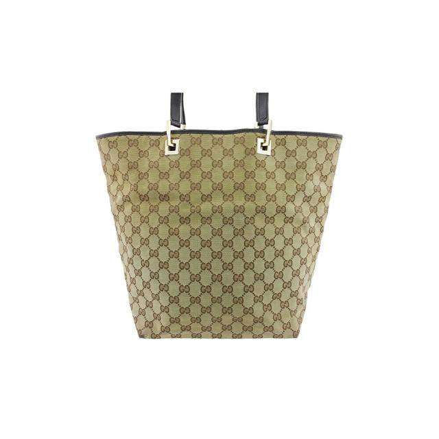 【BIGお買い物ラリー★30%OFFセール中】グッチ GUCCI トートバッグGGキャンバス ベージュ ブラウン ゴールド レディース 中古