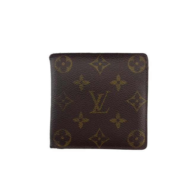 【X'masセール★30%OFF】ルイ・ヴィトン LOUIS VUITTON 二つ折り財布モノグラム ポルトビエカルトクレディモネ ブラウン ベージュ レディース 中古