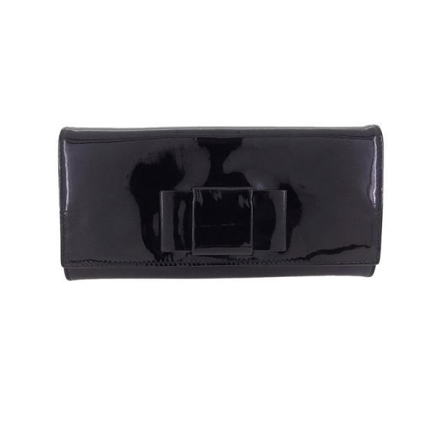 【BIGお買い物ラリー★30%OFFセール中】ミュウミュウ MIUMIU 長財布リボン ブラック ピンク ゴールド レディース 中古