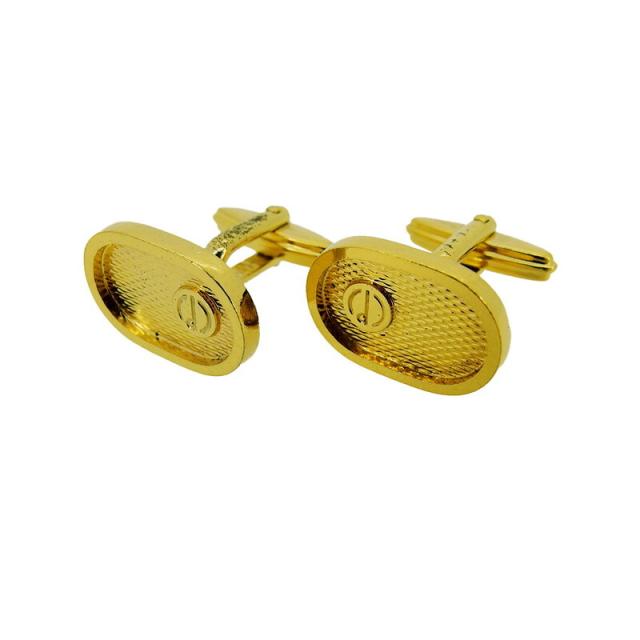 【X'masセール★30%OFF】ダンヒル Dunhill カフスdマーク スウィヴル式 ゴールド レディース 中古