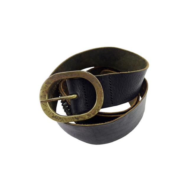 【X'masセール★30%OFF】ディーゼル DIESEL ベルトピン式バックル スタッズ＆ラインストーン付き ブラック ゴールド シルバー レディース 中古