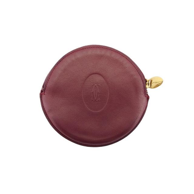 【X'masセール★30%OFF】カルティエ CARTIER ケースマストライン ラウンドフォルム ボルドー ゴールド レディース 中古