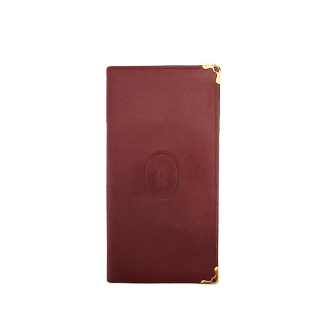 【BIGお買い物ラリー★30%OFFセール中】カルティエ CARTIER キーケースマストライン 角プレート ボルドー ゴールド レディース 中古