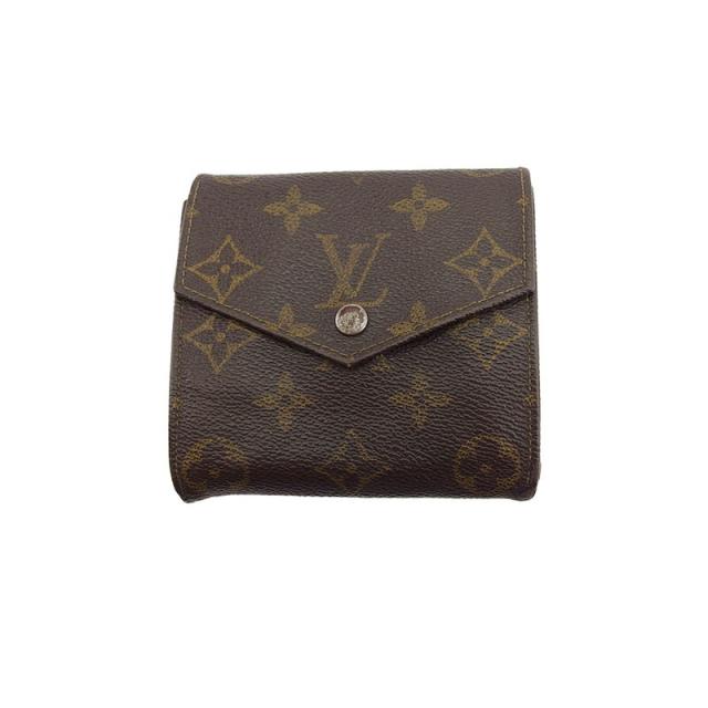 【BIGお買い物ラリー★30%OFFセール中】ルイ・ヴィトン LOUIS VUITTON 二つ折り財布モノグラム ポルトモネビエ（旧タイプ） ブラウン ベージュ レディース 中古