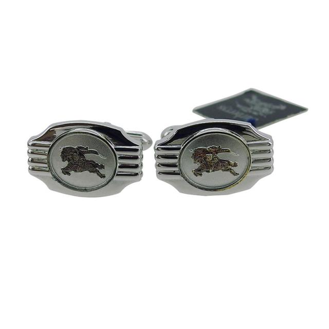 【BIGお買い物ラリー★30%OFFセール中】バーバリー BURBERRY カフスホースマーク スウィヴル式 シルバー ゴールド レディース 中古