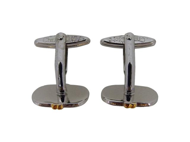 ディオール Dior カフスCDマーク ラインストーン スウィヴル式