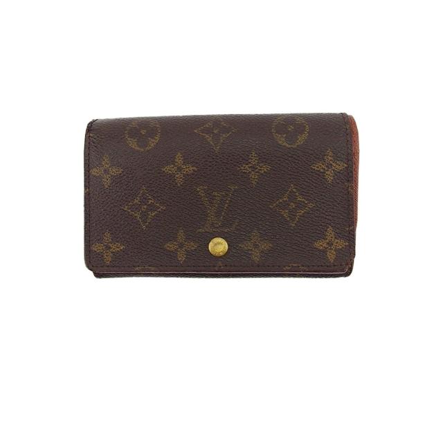 【BIGお買い物ラリー★30%OFFセール中】ルイ・ヴィトン LOUIS VUITTON 長財布モノグラム ポルトモネビエトレゾール ブラウン ベージュ ゴールド レディース 中古