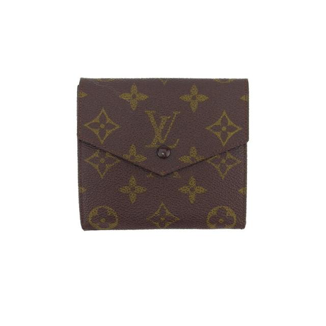 【BIGお買い物ラリー★30%OFFセール中】ルイ・ヴィトン LOUIS VUITTON 二つ折り財布モノグラム ポルトモネビエ（旧タイプ） ブラウン ベージュ レディース 中古