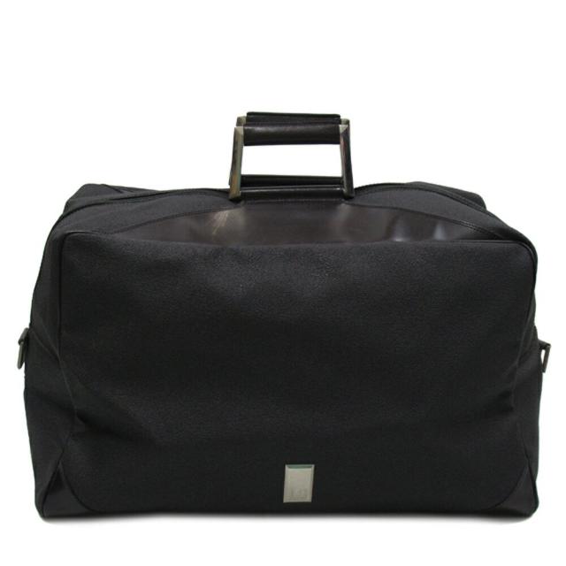 【BIGお買い物ラリー★30%OFFセール中】ダンヒル Dunhill ボストンバッグサイドカー ロゴプレート ブラック ブラウン シルバー レディース 中古