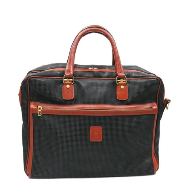 【BIGお買い物ラリー★30%OFFセール中】バリー BALLY ボストンバッグB柄 ブラック ブラウン ゴールド レディース 中古