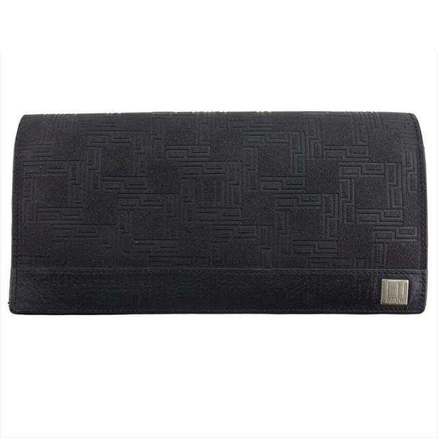 【BIGお買い物ラリー★30%OFFセール中】ダンヒル Dunhill 長財布ディーエイト D8 ブラック シルバー レディース 中古