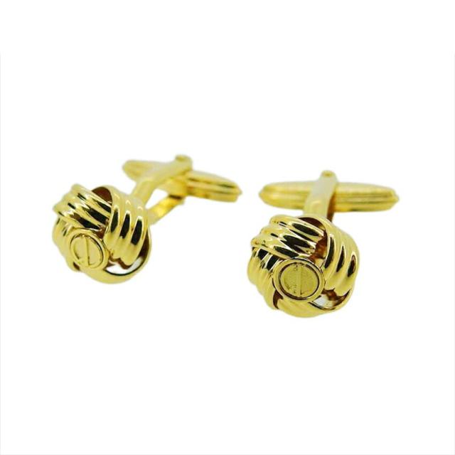 【X'masセール★30%OFF】ダンヒル Dunhill カフスdマーク スウィヴル式 ゴールド レディース 中古