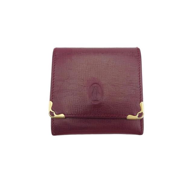 【X'masセール★30%OFF】カルティエ CARTIER ケースマストライン 角プレート ボルドー ゴールド レディース 中古
