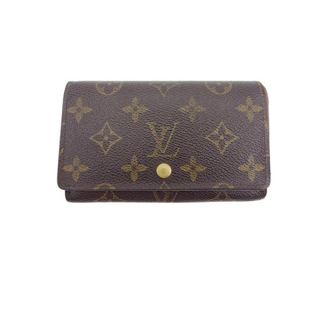 【BIGお買い物ラリー★30%OFFセール中】ルイ・ヴィトン LOUIS VUITTON 長財布モノグラム ポルトモネビエトレゾール ブラウン ベージュ ゴールド レディース 中古