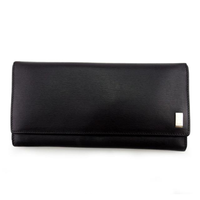 【BIGお買い物ラリー★30%OFFセール中】ダンヒル Dunhill 長財布サイドカー ブラウン シルバー レディース 中古